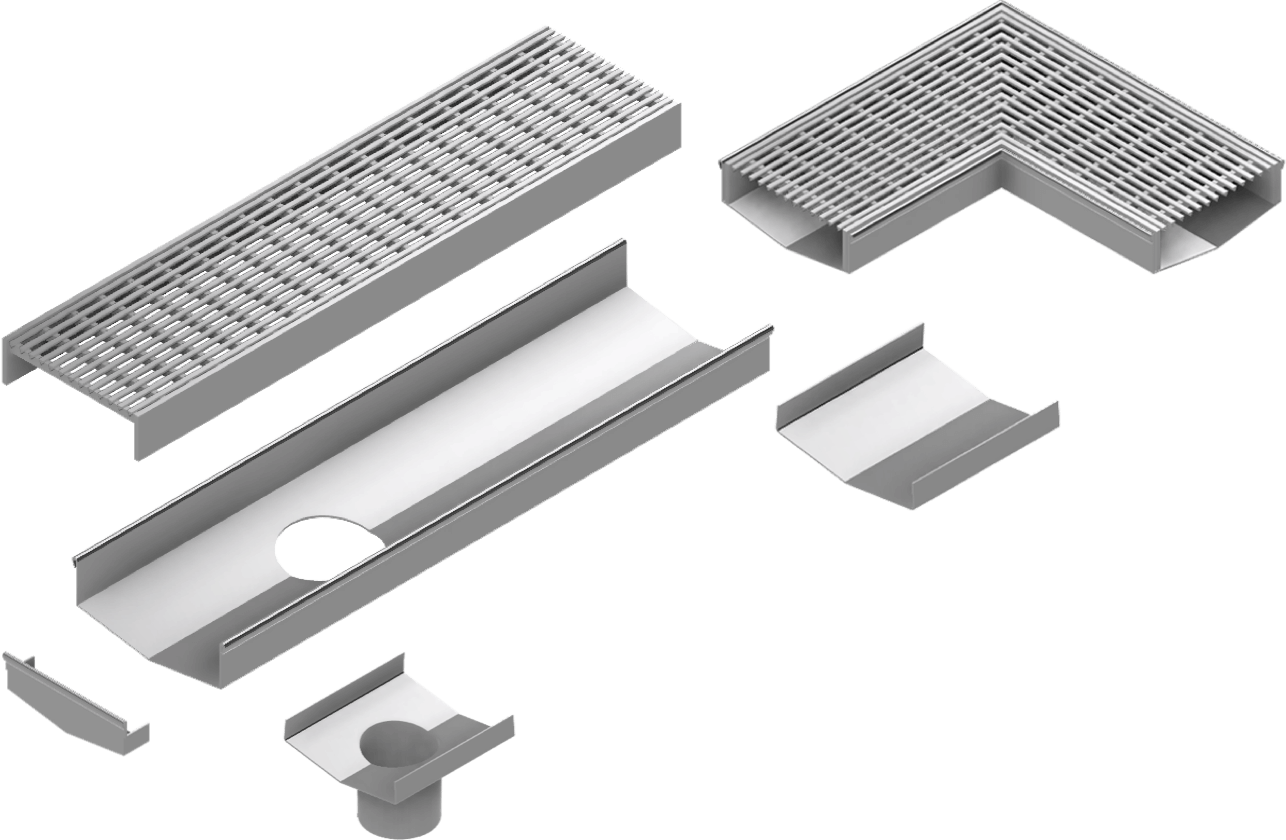 Slimline Stainless Steel Drainage System | Ready Drain